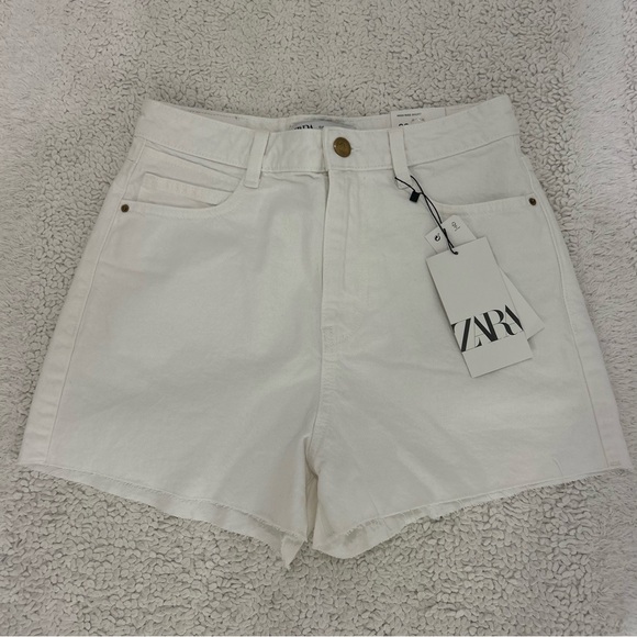 Zara | Shorts | Zara White Denim Shorts | Poshmark